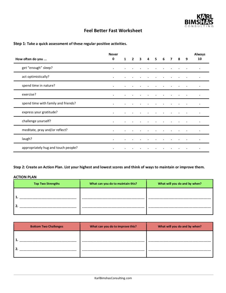 Feel Better Fast - Karl Bimshas Consulting