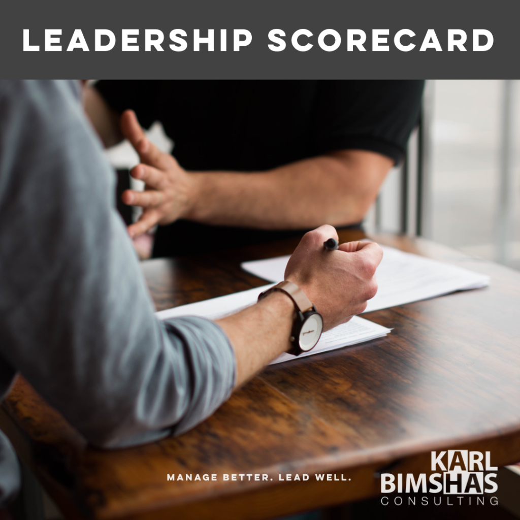 Leadership Scorecard Assessment - Karl Bimshas Consulting